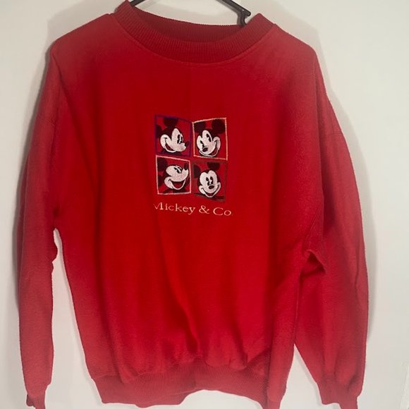 Disney | Sweaters | Vintage Disney Mickey Mouse Fleece Crewneck ...